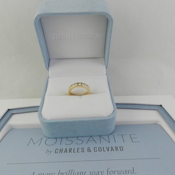 Charles & Colvard | Jewelry | Charles Colvard 4k Gold Round Forever ...